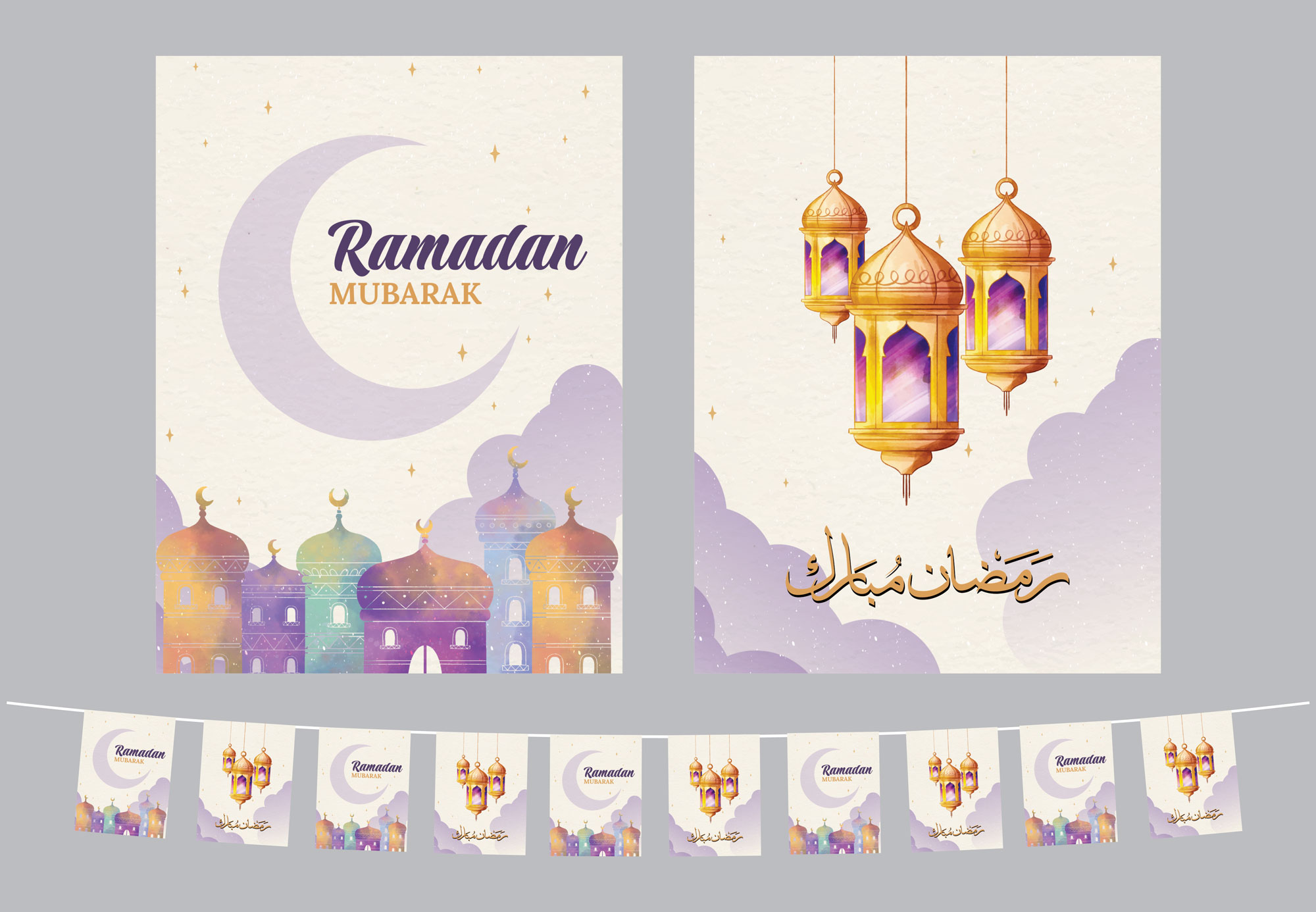 Flags – Ramadan Mubarak Pastel | IBC Shopping